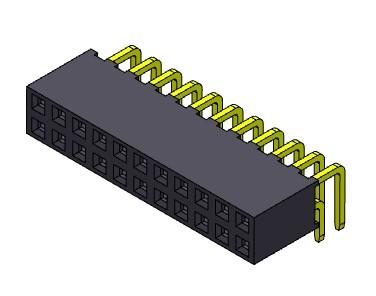 China 2*2PIN To 2*40PIN Dip Connectors 2.00mm Dual Row R/A Dip TYPE zu verkaufen