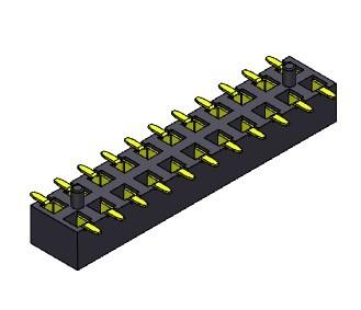 China 2*2PIN To 2*40PIN PCB Header Connector Surface Mount Female Header 2.00mm zu verkaufen