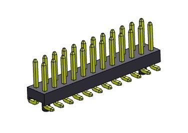 China 2.00mm Dual SMT TYPE PCB Header Connector 1*2PIN To 1*40PIN Te koop