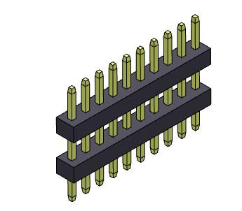 중국 1*40PIN SQ0.30mm에 대한 핀헤더 연결기 1.00 밀리미터 단일 열 스택 스트레이트 타입 1*3PIN 판매용