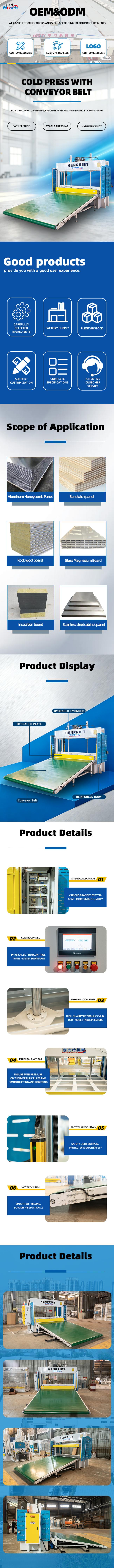 20T Cold Press Machine with Conveyor