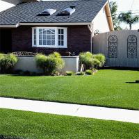 Quality SPU Coating Soft Green Natural Artificial Grass for Outdoor Garden Backdrop Landscape for sale