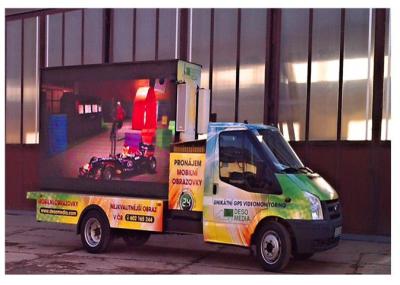 Cina schermo di visualizzazione montato camion mobile del LED di 10mm, video esposizione del LED in vendita