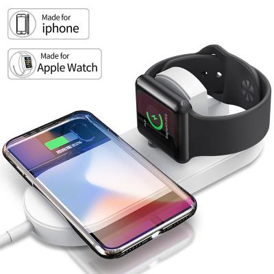 Cina 2 in 1 caricatore senza fili di Qi per l'orologio di Apple e in Iphone Airpods pro in vendita