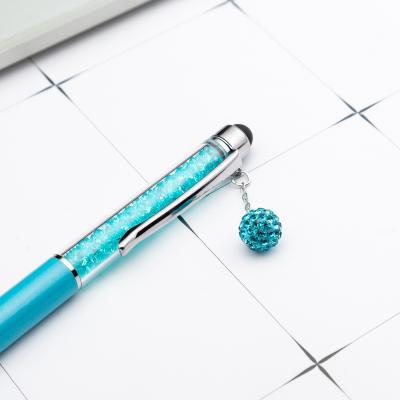 Cute Crystal Pen Diamond Ballpoint Pens Stationery Ballpen 2 In 1 Crystal Stylus