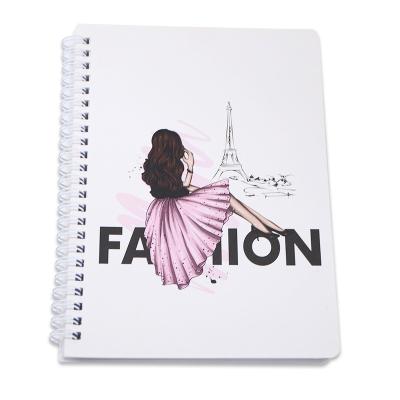 China Soft Cover Custom Spiral Notebook Journal 30 Sheets Custom Printing Logo Grid Design for sale