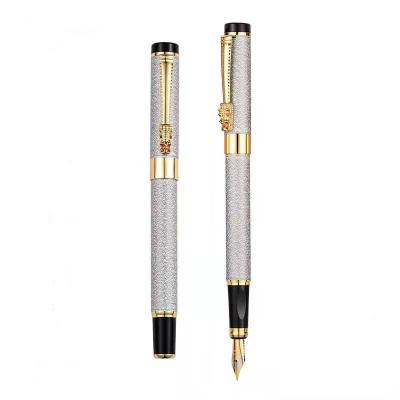 2022 Business Gift Metal Frosted Pole Pen 0.5 Iridium Ink Bag Pen for Writing
