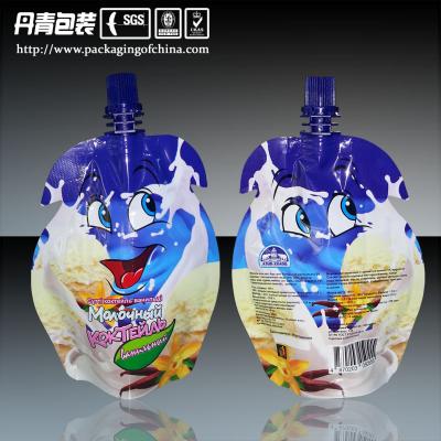 中国 柔軟材包装は、口、ミルクの袋、多彩な印刷された doypack が付いている袋を立てます 販売のため