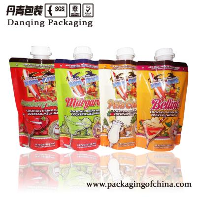 China Klar stehen Sie oben Beutel mit Tülle, mehrfacher Verdrängungs-Saft Doypack-Beutel zu verkaufen
