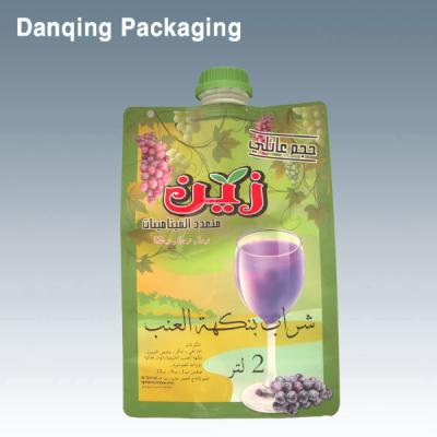Cina Doypack di plastica sta sulla borsa con l'ugello, sacchetto della bevanda con l'imballaggio del becco in vendita