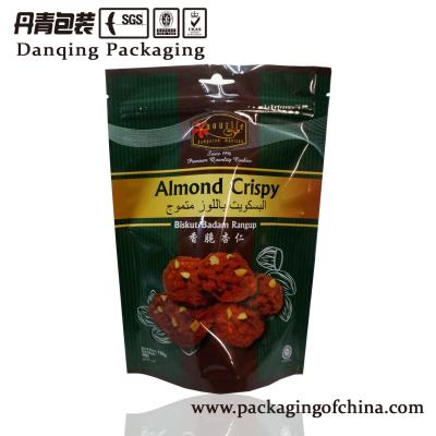 中国 アーモンドのビスケットはジッパー、ヨーロッパの穴と包むビスケットの ziplock が付いている袋を立てます 販売のため