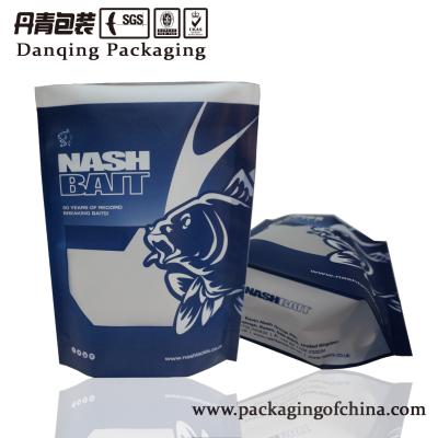 中国 金魚の食糧はマット BOPP/PET/PE の開いたノッチと包む ziplock よりジッパーが付いている袋を構成します立てます 販売のため