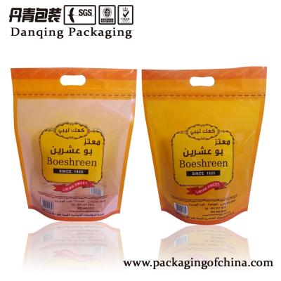 China levántese la bolsa con la cremallera, bolso de empaquetado felxible con el ziplock y lleve el agujero, película que lamina mate en venta