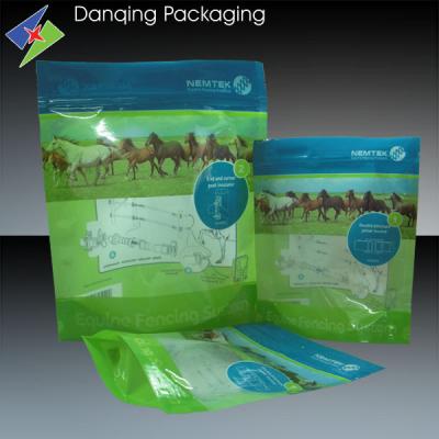 China levante-se o malote com zíper, empacotamento ziplock consistem em PET+NY+PE com entalhes abertos à venda