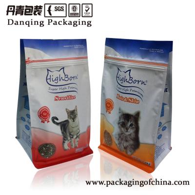Cina Matt ha stampato il sacchetto d'imballaggio della guarnizione del quadrato dell'ANIMALE DOMESTICO, sacchetto del fondo piatto con la chiusura lampo in vendita