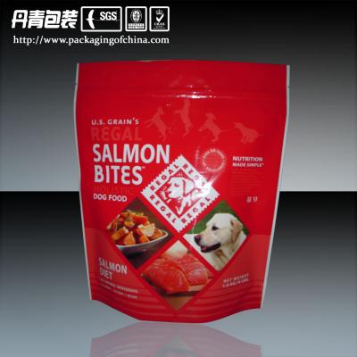 Cina Sacchetto d'imballaggio d'imballaggio del film della laminazione dell'alimento PER ANIMALI DOMESTICI del cibo per cani con la chiusura lampo in vendita