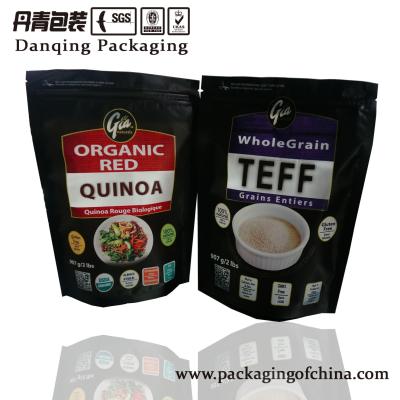 Cina Il sacchetto di plastica opaco della chiusura lampo del film della laminazione dell'alimento sta sul sacchetto per l'imballaggio del riso in vendita