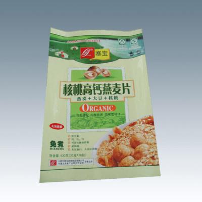 Cina imballaggio di plastica della guarnizione della farina d'avena tre del sacchetto della borsa laterale di imballaggio di plastica in vendita