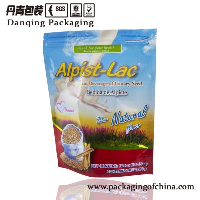 China La categoría alimenticia a prueba de humedad se levanta las bolsas de la cremallera para el empaquetado plano de la bolsa en venta