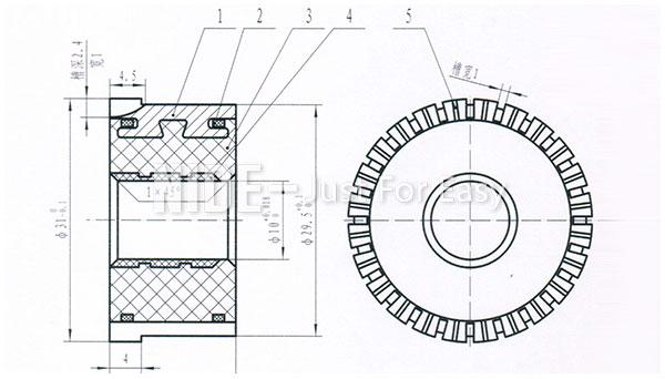 Segmented slotted collector for DC motor.jpg Segmented slotted collector for DC motor.jpg