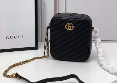 Cina Borsa a tracolla della cinghia della catena del quadrato rosso di Famale con la linea ricamata in vendita