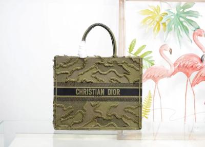Cina Cotone ricamato verde Tote Shopper Bag Three Dimensional in vendita