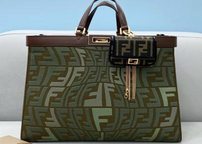 Cina La serie F della capsula segna 3D l'effetto con lettere grande Tote Bag Psychedelic Style verde in vendita