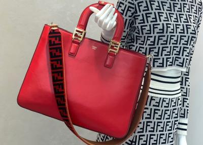 Cina Donne Tote Sling Bag rosso, cinghia di cuoio Tote Bag di Genunie singola in vendita