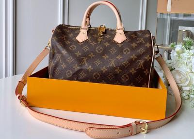 Cina Borsa veloce 30 Damier Ebene Carvas del monogramma all'aperto di Brown LV in vendita