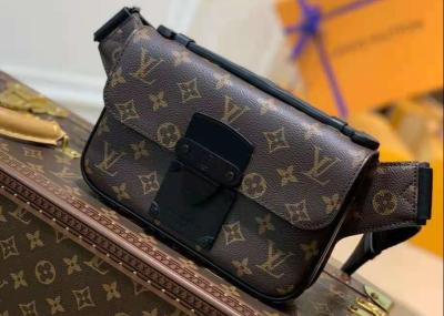 Cina Il LV segna il quadrato con lettere di cuoio della borsa della vita delle signore di Brown con la serratura del metallo in vendita
