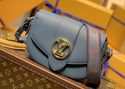 Cina Lunghezza media della pelle bovina 25cm del grano della borsa di morbidezza di LV M58967 Pont 9 in vendita