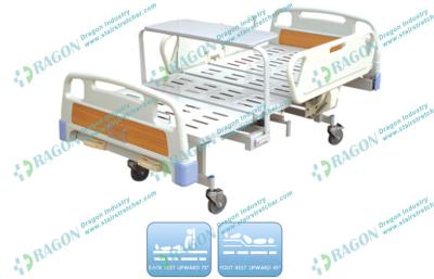 Cina Letto di ospedale manuale medico d'acciaio laminato a freddo con il gabinetto del gancio e del lato del letto di drenaggio in vendita
