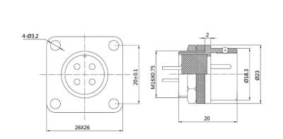China Quickly Assembly 6 Pin Servo Connector / Outside Electric Cable Connector à venda