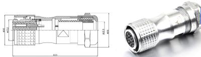 China Quickly Assembly 6 Pin Servo Connector / Outside Electric Cable Connector à venda