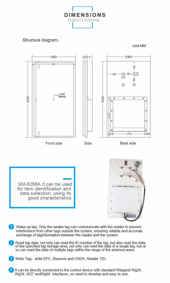 SM-8288A Long Range Fixed UHF RFID Reader SM-8288A Long Range Fixed UHF RFID Reader