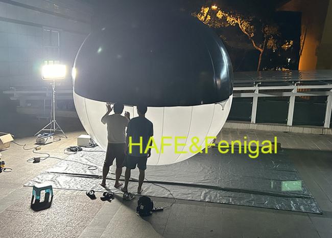 Filmmakers To Hang Inflatable Spherical LED Two Color Balloon Lights 0