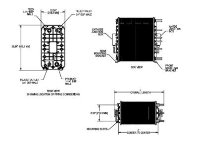 China IONPURE CEDI módulo IP-LXM18Z-5 edi módulo Materia orgánica disuelta Flujo mínimo > 17 MW-cm Flujo máximo > 7 MW-cm en venta