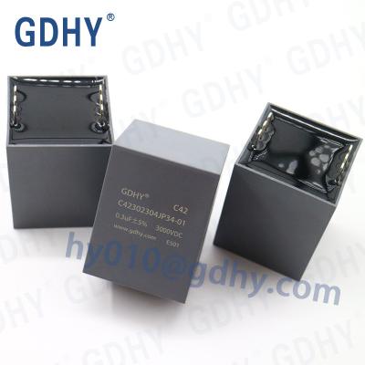 China 3000VDC Resonant Capacitor 5% 0.3UF P52.5 Welding Machine Series Circuits for sale