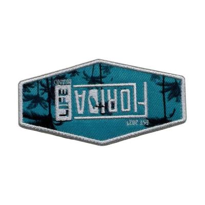 China Straw Hat Embroidered Printing Iron On Sublimation Patches Sew On à venda