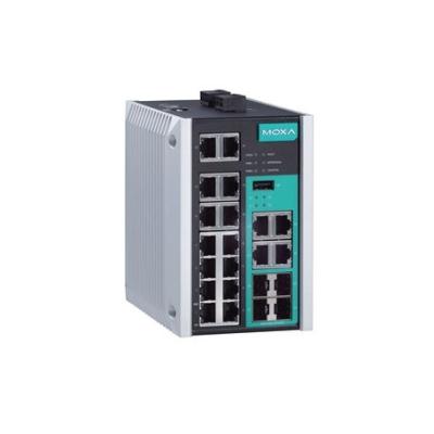China Layer 2 Managed Switches Moxa EDS-518E 14+4G-port Gigabit managed Ethernet switches Moxa EDS-518E Series switch for sale