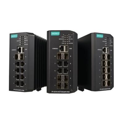 Cina Moxa PT-G510 Series switch IEC 61850-3 10-port Layer 2 full Gigabit PRP/HSR managed Ethernet switches in vendita