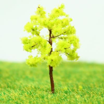 中国 鉄道ミニチュア モデル木黄色緑道線ツリー 4 cm 販売のため