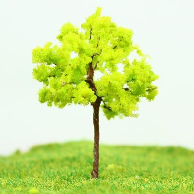 Cina Miniatura filo giallo verde Avenue alberi albero modello 6 cm per Train Layout in vendita