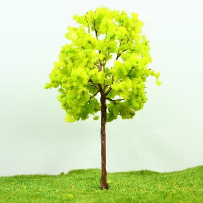 Cina Architettonico in miniatura modello alberi albero filo di metallo giallo verde 11 cm in vendita