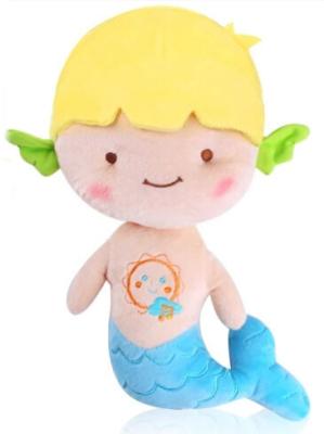 Cina Il bambino sveglio giallo di rosso blu gioca la piccola bambola 20cm della peluche della sirena 25cm in vendita