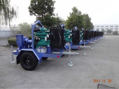 China Bomba de agua diesel portátil fijada con el remolque de las ruedas en venta