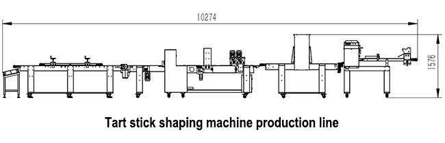 Tart making machine production line