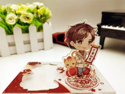 Cina Figura acrilica del supporto di anime dell'OEM, chiaro banco di mostra di plastica di 130mm in vendita
