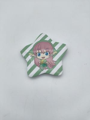 Cina Star Cute Girl Spilla in metallo Badge a forma di pentagramma Materiale in ferro inossidabile in vendita
