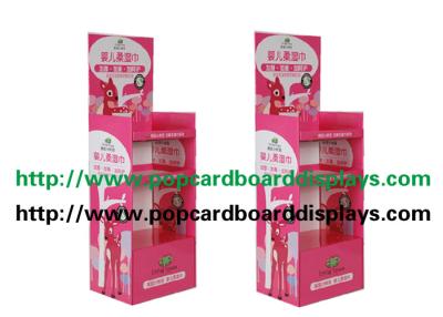 China De roze Promotietribune van de Kartonvertoning, Rekupereerbare Nagellakdozen Te koop